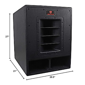 Rockville RBG15FA 15" 2400w Active Powered Pro Subwoofer Folded Horn PA/DJ Sub, Black