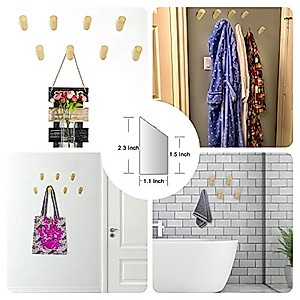 ForTomorrow WaaWee 8 Pack Wood Wall Hooks, Natural Wooden Coat Hooks with Pegs for Hanging Coats,Towels, Hats, Plants(2.32 Inch)