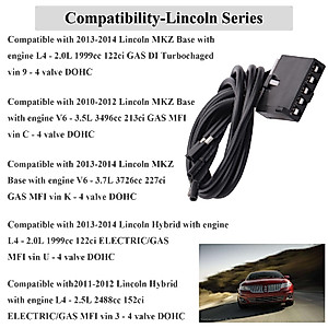 HOPUT WPT1285, 645-512 Blower Motor Resistor Connector Wire Assembly, AC Fan Blower Wire Harness Pigtail Compatible with 2010-2015 Ford Fusion, 11-14 Lincoln MKZ Base Hybrid, 10-11 Mercury Milan