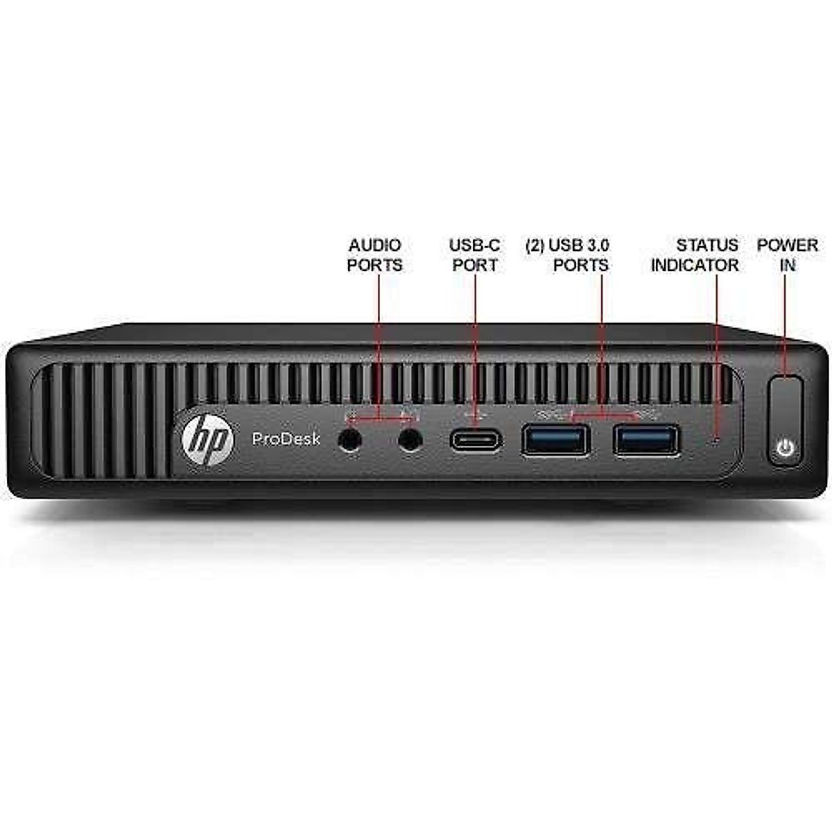 HP 600 G2 Micro Computer Mini Tower Tiny PC (Intel Quad Core i3-6100T, 8GB RAM, 256GB SSD, Wi-Fi, VGA, Display Port) Win 10 Pro (Renewed)