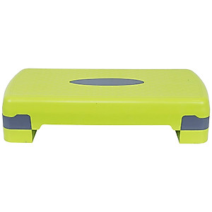 Signature Fitness Adjustable Workout Aerobic Stepper Step Platform Trainer, 27-Inch, Lemon/Gray