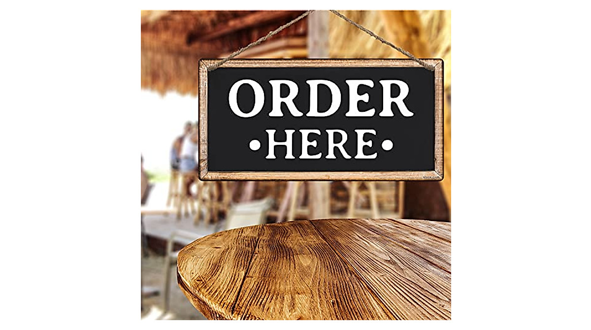 ATX Custom Signs - Order Here Pickup Signs 2 Pack