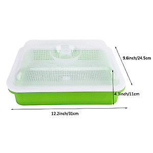 Blawicat Seed Sprouter Tray Seed Germination Tray BPA Free Nursery Tray for Seedling Planting Suit for Garden Home Office (5pcs with lid)