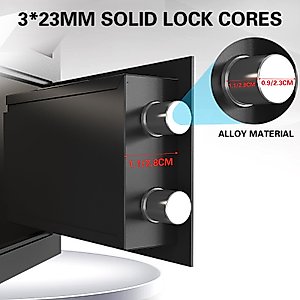 2 Cub Security Business Safe and Lock Box with Digital Keypad,Drop Slot Safes with Front Load Drop Box for Money and Mail,Business
