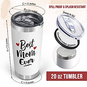TEEZWONDER Gifts For Mom From Daughter, Son, Christmas, Mothers Day, Valentines Day, Birthday Gifts For Mom, Grandma, Mother In Law, Bonus Mom, New Mom Gifts For Women, 20 Oz Stainless Steel Tumbler