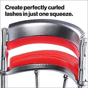 REVLON Triple-Stepped Lash Curler,Stainless steel/red