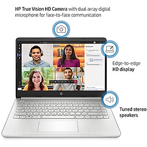 HP 14" Business Laptop Computer, Intel Quad-Core i5-1135G7 up to 4.2GHz (Beat i7-1065G7), 16GB DDR4 RAM, 1TB PCIe SSD, 802.11AC WiFi, Bluetooth, Natural Silver, Windows 11 Pro, BROAG Cable