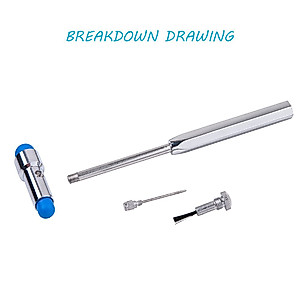 Reflex Hammer, with Needle and Brush - Tromner Neurological Reflex Hammer for Neurologic Reflex Diagnosis and Testing - Light Weight Neurology Therapy Instrument by QIYUN - Blue