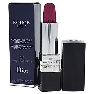Christian Dior Rouge Dior Couture Colour Comfort and Wear Lipstick, 787 Exuberant Matte, 0.12 Ounce