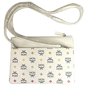 MCM Women's White Rainbow Visetos Coated Canvas Crossbody Bag