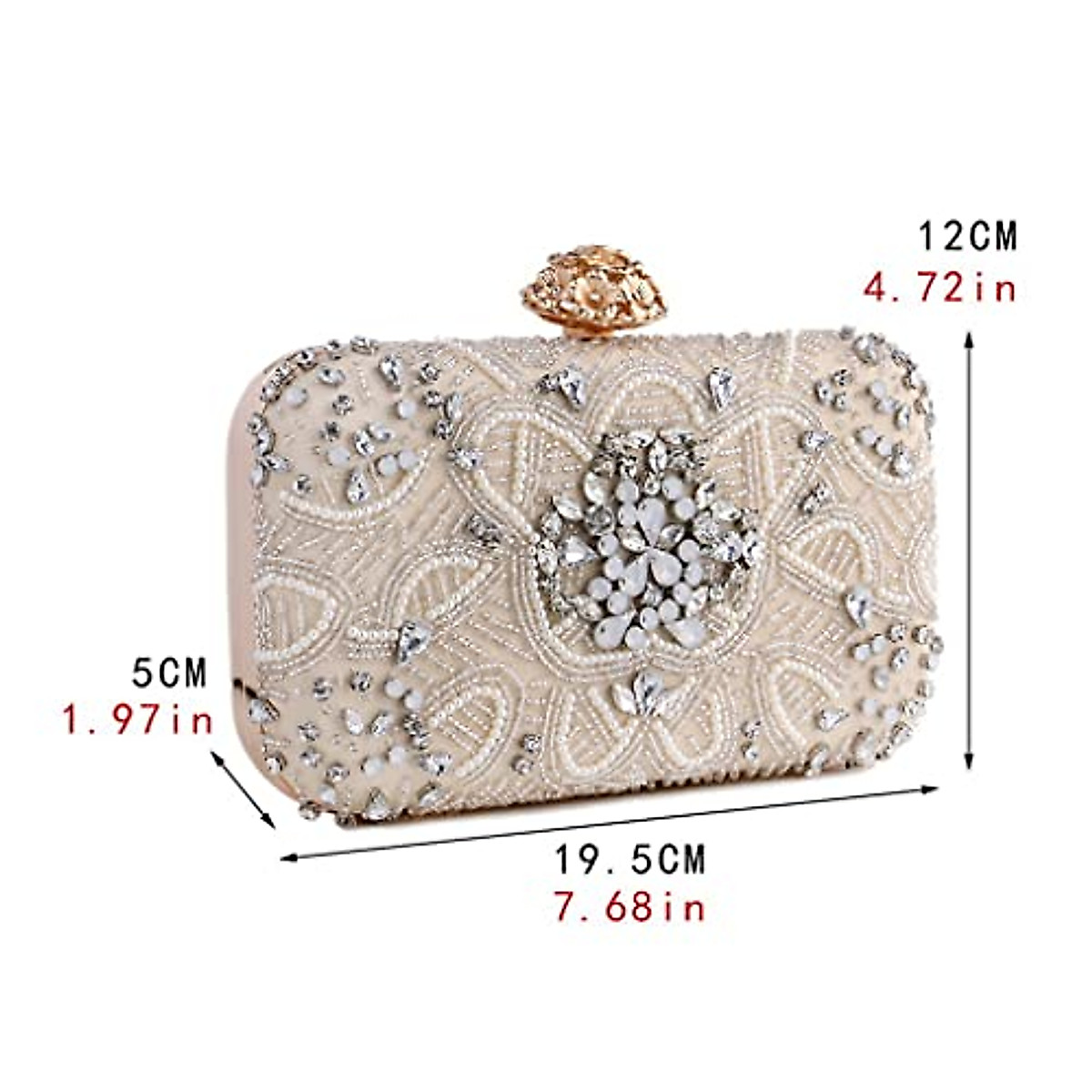 Diamante Crystal Prom Cocktail Party Wedding Engagement Evening Bag Purse Clutch Pouch