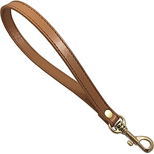 SaSarili Camel Wristlet 1/2" wide Replacement Clutch Handbag Purse Wrist Pouch Strap Brass Tone Hardware