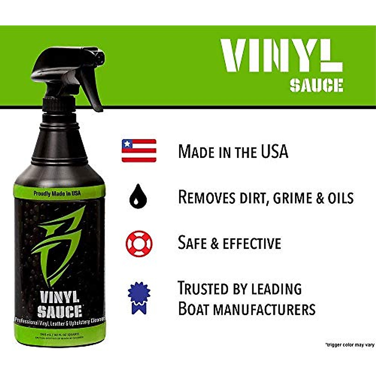 Bling Sauce Threesome Bundle, Hot Sauce Premium Hard Water Spot Remover, Condition Sauce Premium Interior Moisturizer, Vinyl Sauce Premium Vinyl and Leather Cleaner - Three 32 oz. Bottles