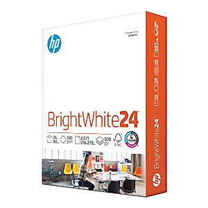 HP Printer Paper | 8.5 x 11 Paper | BrightWhite 24 lb |1 Ream - 500 Sheets| 100 Bright | Made in USA - FSC Certified | 203000R
