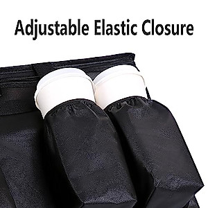 musbus Insulated Food Delivery Bag with Cup Holders/Drink Carriers Premium XXL, Great for Beverages, Grocery, Pizza, Commercial Quality Hot and Cold