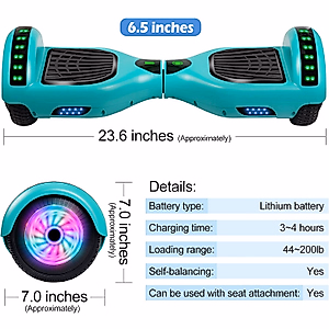 jolege Hoverboard, 6.5" Self Balancing Hoverboard Electric Scooter Hoverboard for Kids