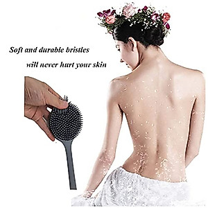 Cinlitek Silicone Body Scrubber, Long Handle Back Scrubber for Shower, Silicone Body Brush Shower Scrubber for Body, Shower Srush Back Brush Body Exfoliator