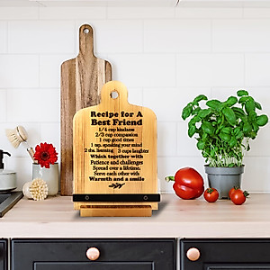 Birthday Friendship Gifts for Women Friends Cookbook Stand Gifts for Friend Inspirational Gifts for Women Friends Bestie BFF Friend Kitchen Gifts Cookbook Stand C-004