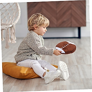 Ipetboom Rugby-Shaped Pet Interactive Plaything Floating Dog Toy Plush Plastic Dog Flyer Toy Fun for Pups