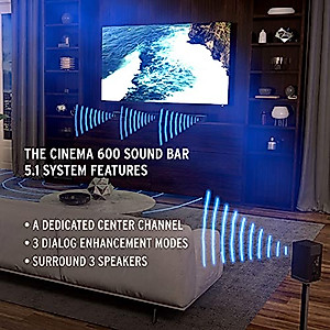 SAMSUNG QN65Q70AA 65" Class UHD High Dynamic Range QLED 4K Smart TV with a Klipsch CINEMA-600-SET True 5.1 System and 10" Wireless Subwoofer (2021)