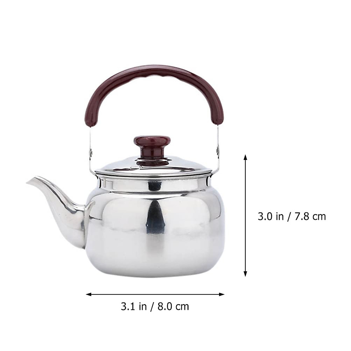 LIFKOME 0.5 QT Whistling Tea Kettle for Stove Top Stainless Steel Whistling Tea Pots Classic Stovetop Kettle