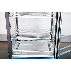 NAFCOOL 3-Shelf Electric Commercial Hot Box Food Warmer for Pizza/Pretzel, Countertop Heated Holding Cabinet, Warming Oven for Catering, w/Thermometer and Adjustable Thermostat