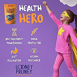 Looney Pruney Pitted Dried Prunes for the Entire Family | Always California-Grown | Kosher | No Added Sugar & No Preservatives (6 pack)