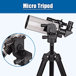 Maksutov-Cassegrain Telescope, Mak70 Telescopes for Adults Kids 1000mm Focal Length 70mm Objective Lens, Beginners Astronomy Telescope with Slow Motion Gimbal Tripod