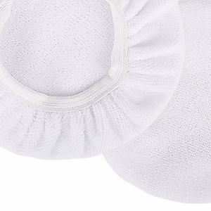 X AUTOHAUX 10pcs 9-10 Inch White Soft Mircrofiber Car Wax Polishing Bonnet Buffing Pad Washable Covers Polisher Waxing Tools 9" 10"