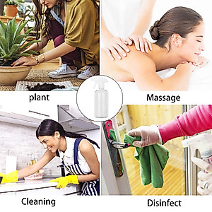 UUJOLY 16.9 oz Plastic Spray Bottle Trigger Empty Spray Bottles Clear Refillable Container for Water, Essential Oils, Hair, Cleaning Products, Adjustable Head Sprayer and Stream (2 Pack)