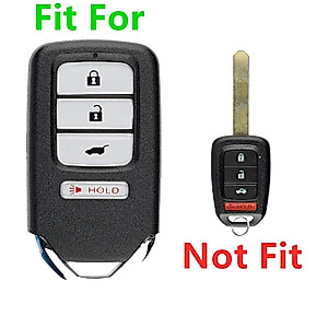 Smart Key Fob Cover Remote Case Keyless Protector Jacket for Honda Accord CR-V HR-V CR-Z 4 Buttons