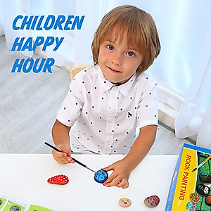 Jar Melo Rock Painting Kits for Kids; Non-Toxic; Hide and Seek Rock ; Creative Rock Art; Paint Rocks; Arts and Crafts Kits for Kids Ages 4-8,Halloween Craft Kit