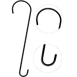 Dreecy 4 Pack 24 Inch Extra Large Tree Branch S Hook,Hooks Stakes Bird Feeder Hook for Tree, Metal Garden Tree Hooks for Hanging Bird Feeders, Baskets,Plants, Lanterns and Ornaments (Black)
