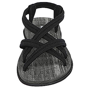 Northside womens Athletic Sandal, Black, 8 US