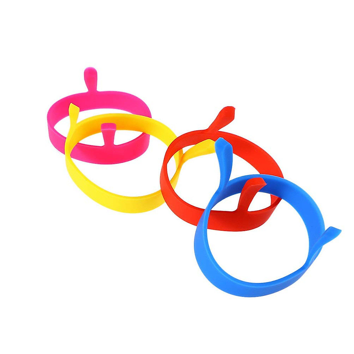 UPKOCH 12 Pcs Silicone Egg Ring Non Stick Egg Cooking Rings Fried Egg Mold Pancake Rings for Frying Eggs Omelet Egg Mcmuffins Random Color