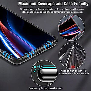 [2+2 Pack] Galaxy S21 Ultra Privacy Screen Protector [Not Glass] with Camera Lens Protector, Fingerprint Compatible, Bubble Free, Flexible Anti-Spy TPU Film for Samsung Galaxy S21 Ultra 5G (6.8 Inch)