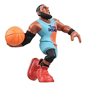 Moose Toys Space Jam: A New Legacy - 4 Pack - 2'' Lebron, Bugs Bunny, Wile E. Coyote, & 1 Mystery Figure - Bench, Multicolor, 14574