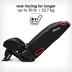 Diono Radian 3R, 3-in-1 Convertible Car Seat, Rear Facing & Forward Facing, 10 Years 1 Car Seat, Slim Fit 3 Across, Gray Slate