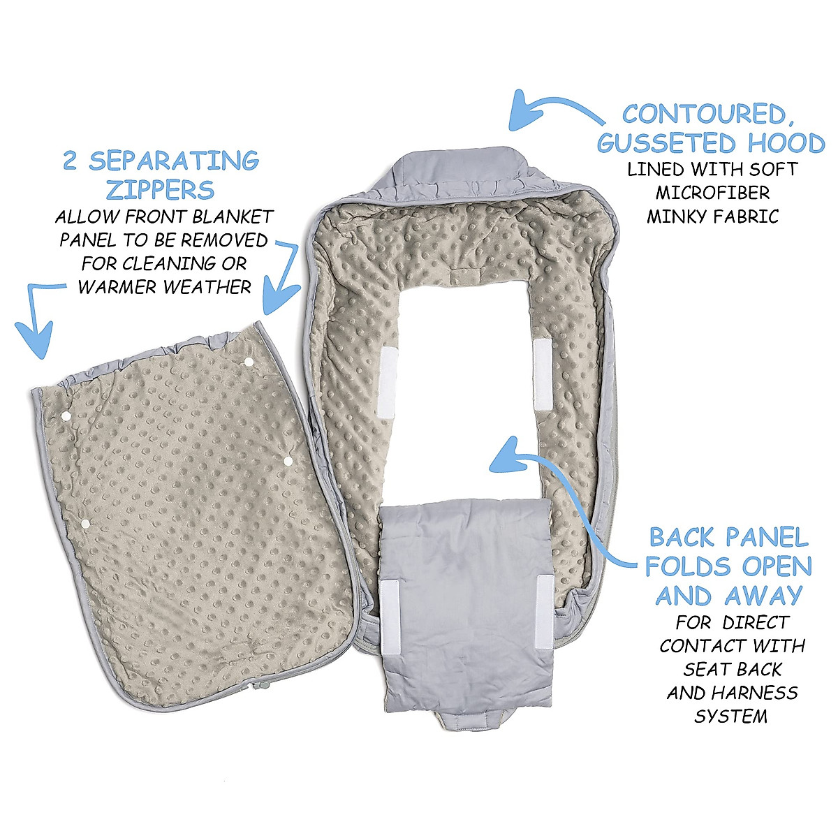 JumpOff Jo – Baby Bunting Bag - Stroller Blanket, Sleeping Bag & Sleep Sack – Baby Essentials for Newborn, Winter Car Seat Covers for Babies, Wearable Blanket – 0-12 Months - Mama Bear