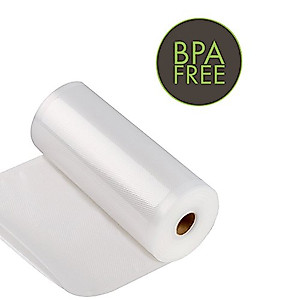 Vacuum Sealer Bags, 2 Rolls 11" x 50' and 8" x 50' Commercial Grade Sealer Saver Rolls for Foodsaver and Sous Vide