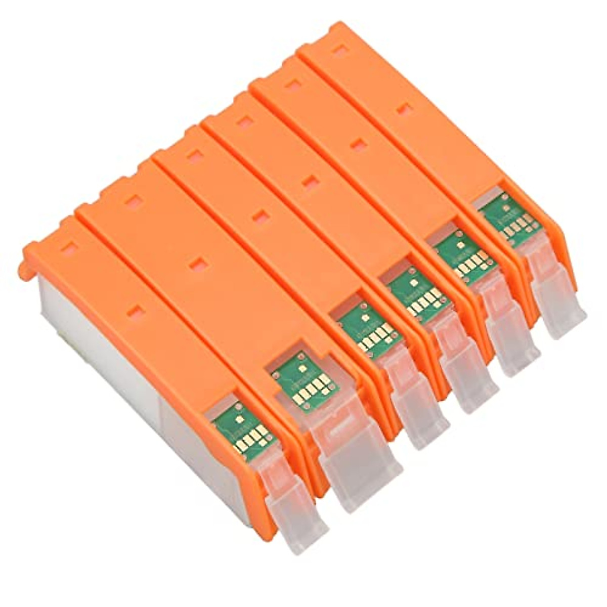 FTVOGUE 5PCS Ink Cartridge, Reusable Printing Ink Cartridge PGBK BK C M Y 5 Color for Printing (770-771)