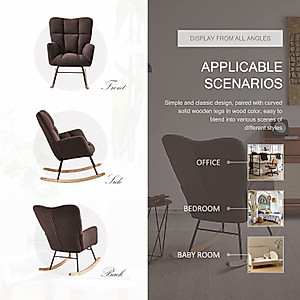 Ugijei Rocking Chair Nursery,Modern Rocking Accent Chair for Nursery, Bedroom