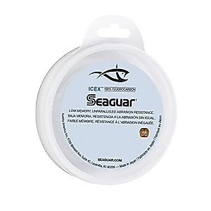 Seaguar IceX 100% Fluorocarbon Fishing Line, Abrasion Resistance, Made for Hard Water 4lbs, 50yds Break Strength/Length - 04ICE50