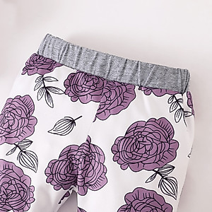 Renotemy Infant Girl Clothes Newborn Outfits Short Sleeve Romper Pants Set 0-3 Months Baby Girl Clothes Outfit Sets Purples