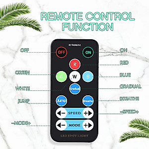 Tarpop 3 Pcs Disco Spotlights with 3 Remote Bright Mirror Pinspot Light 15W RGBW LED Beam Stage Light 4 in 1 Stage Lighting for DJ Dance Party (Black)