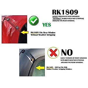 CF Advance Compatible with Ford 2008-2016 F-250 F-350 F-450 F-550 Super Duty Left Driver Side LH and Right Passenger Side RH Updraded Roof Corner Molding Trim Non Painted Set of 2PCS