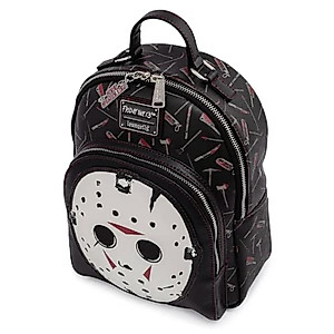Loungefly Friday the 13th Jason Mask Womens Double Strap Shoulder Bag Purse