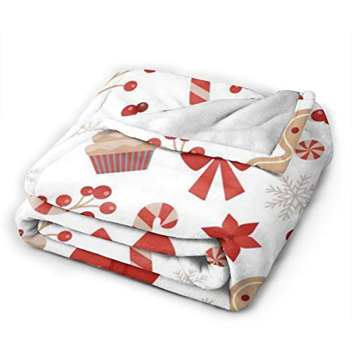 Moresunin Ultra-Soft Micro Fleece Gingerbread Man Throws Blanket Warm Anti-Pilling Flannel Plush Throw Lightweight Cozy Couch Blankets