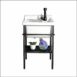 Kitchen sink, outdoor garden sink, home sink,Its rugged design ensures durability and resistance to everyday wear and tear, making it ideal for busy homes or outdoor environments. (Size : 60cm)