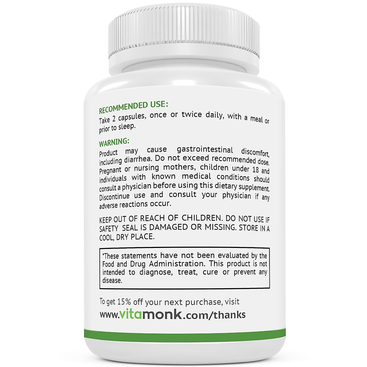Quad Magnesium Blend by Vitamonk - with Magnesium Orotate, Glycinate Chelate, Magnesium Taurate and Di- Magnesium Malate - High Absorption Magnesium Complex for Sleep, Heart, and Mood
